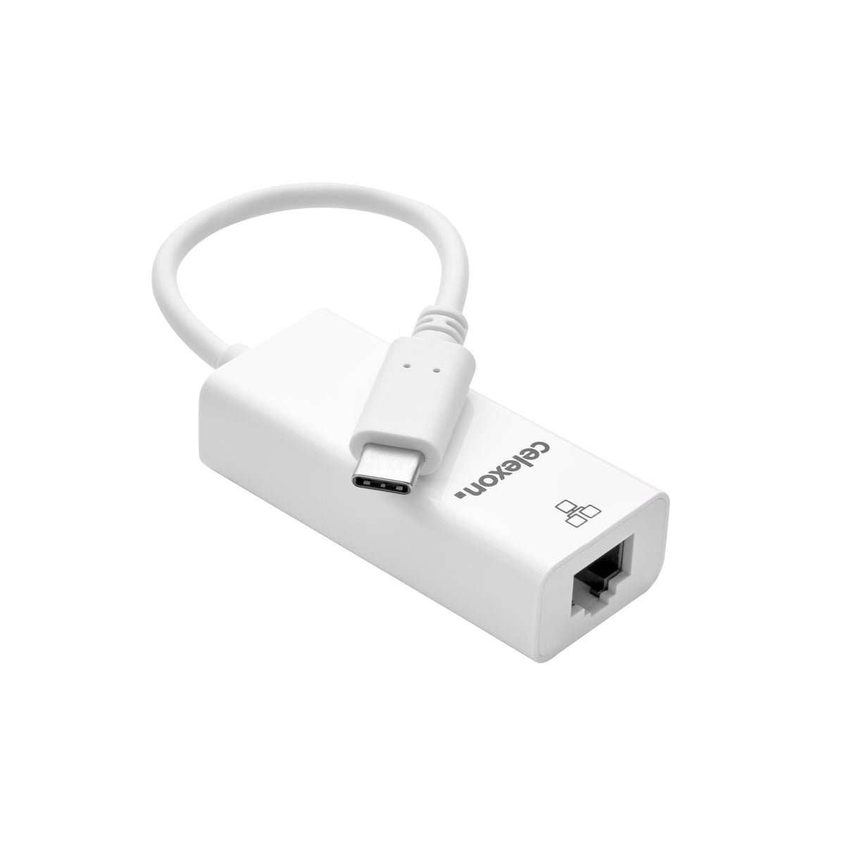 celexon USB-C to Ethernet M/F adapter, white – Personal Projector