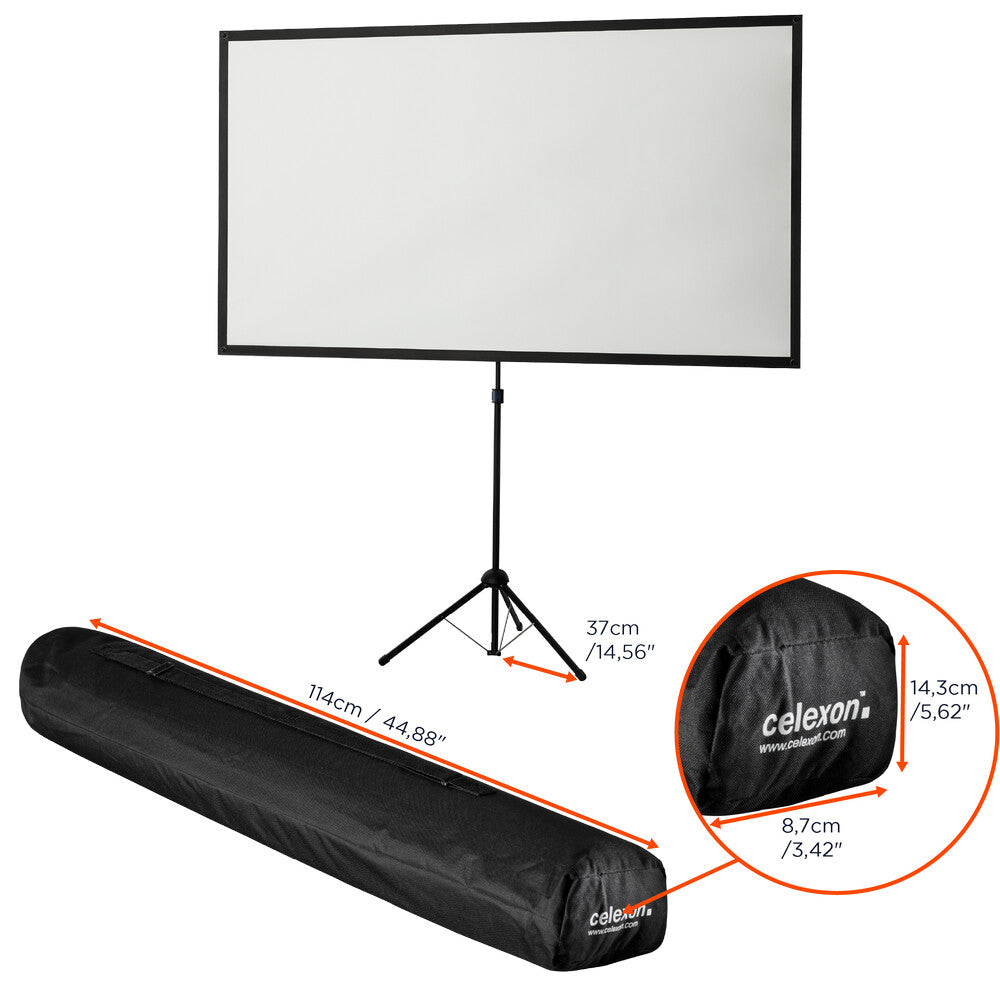 80" Celexon tripod screen ultra light-weight 177 x 100cm 16:9 ...